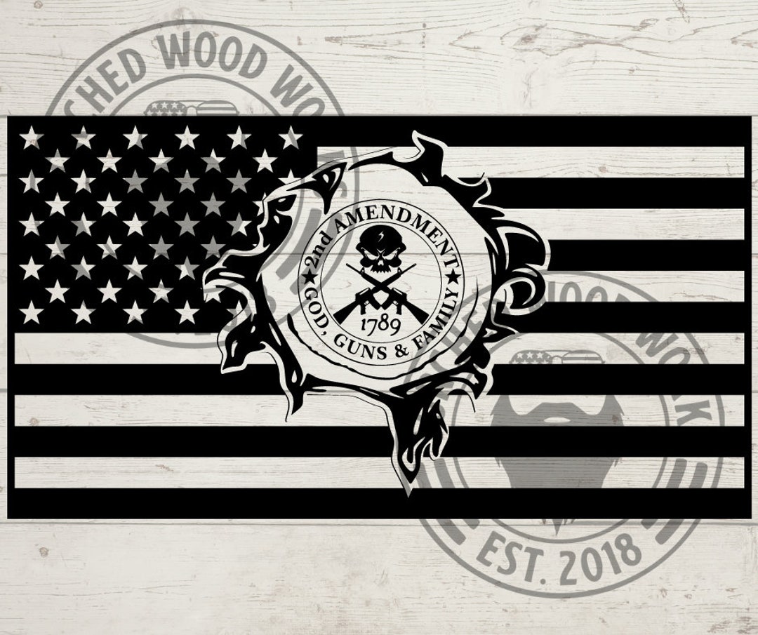 2nd Amendment Flag! SVG, PNG, CNC, Laser, Vinyl Cutter, Silhouette ...