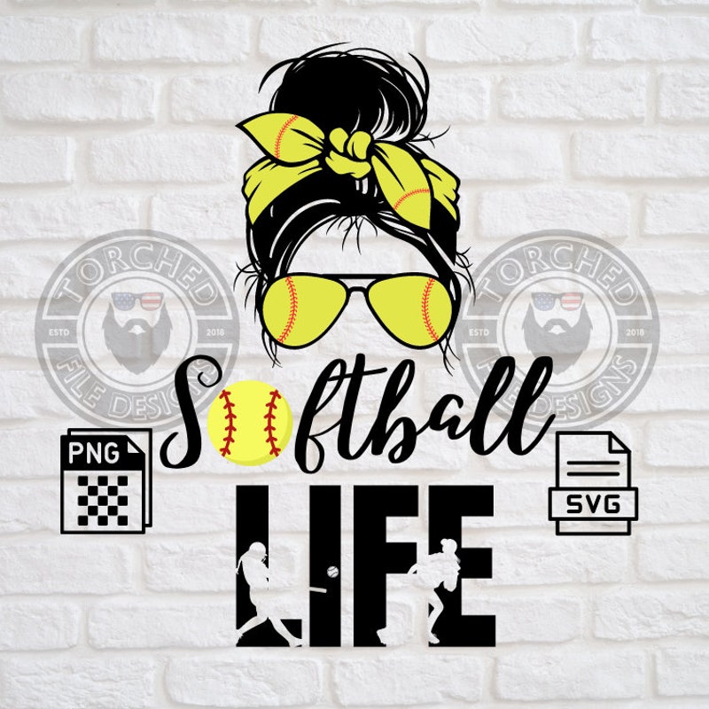 Softball Life Svg - Etsy