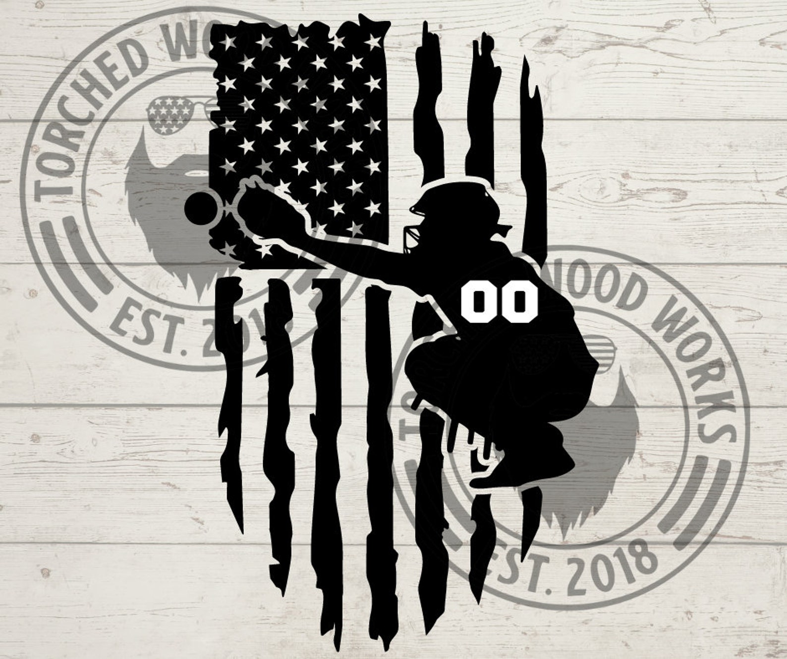 Baseball Catcher Flag File! SVG, PNG, CNC, Laser, Vinyl Cutter ...
