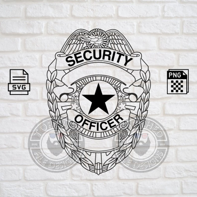 High Detail Blank Security Badge! SVG, PNG, CNC, Laser, Vinyl Cutter ...