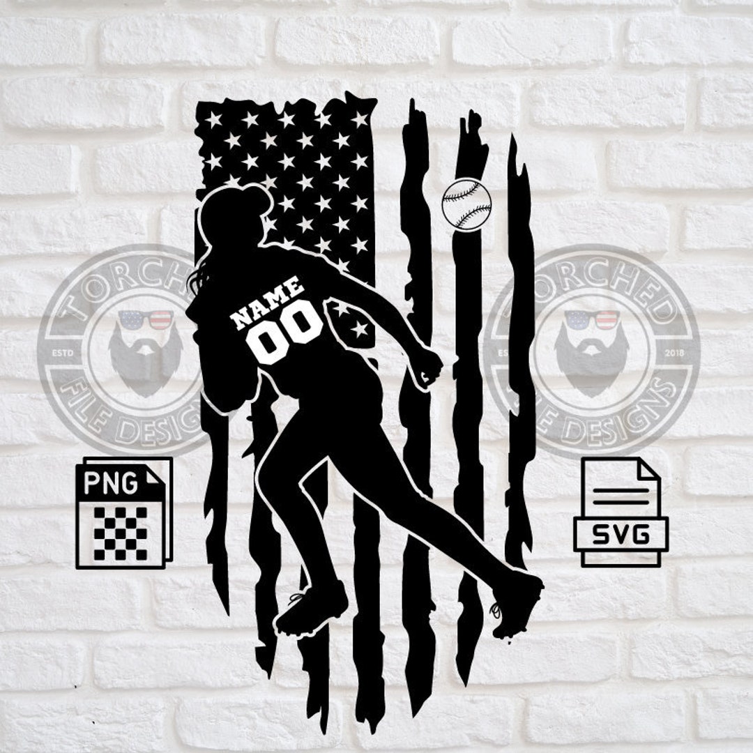 Softball Player File! SVG, PNG, CNC, Laser, Vinyl Cutter, Silhouette ...