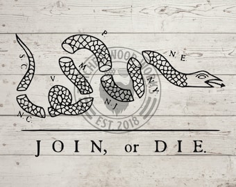 Join or Die SVG Historical SVG Cut File for Cricut & - Etsy