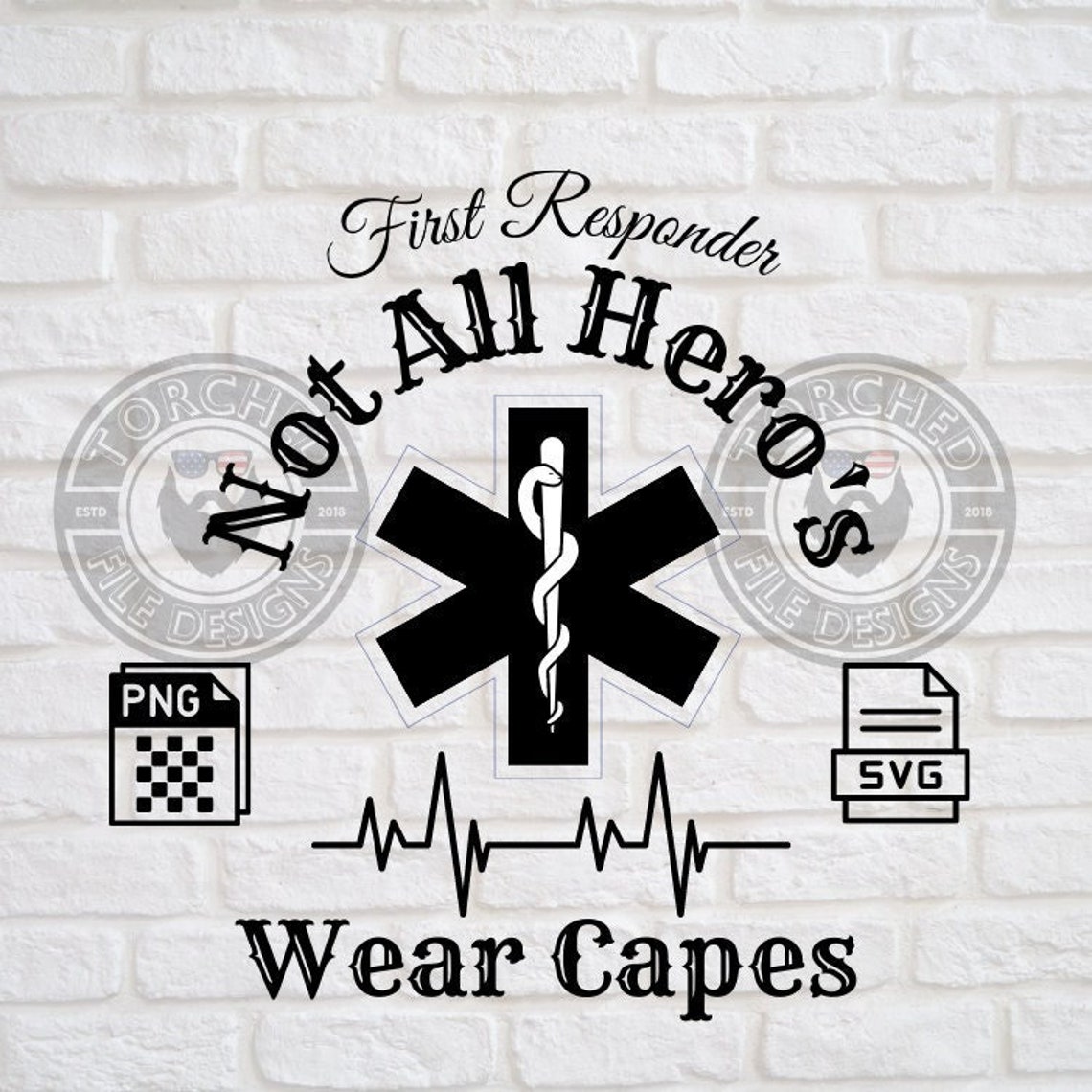 EMT First Responder Hero's SVG Png CNC Laser Vinyl - Etsy