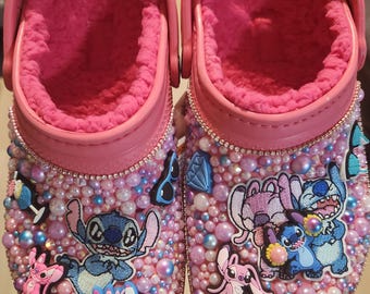 Custom Crocs W/ Characters Blinged Out Shoes for Kids and Women ...