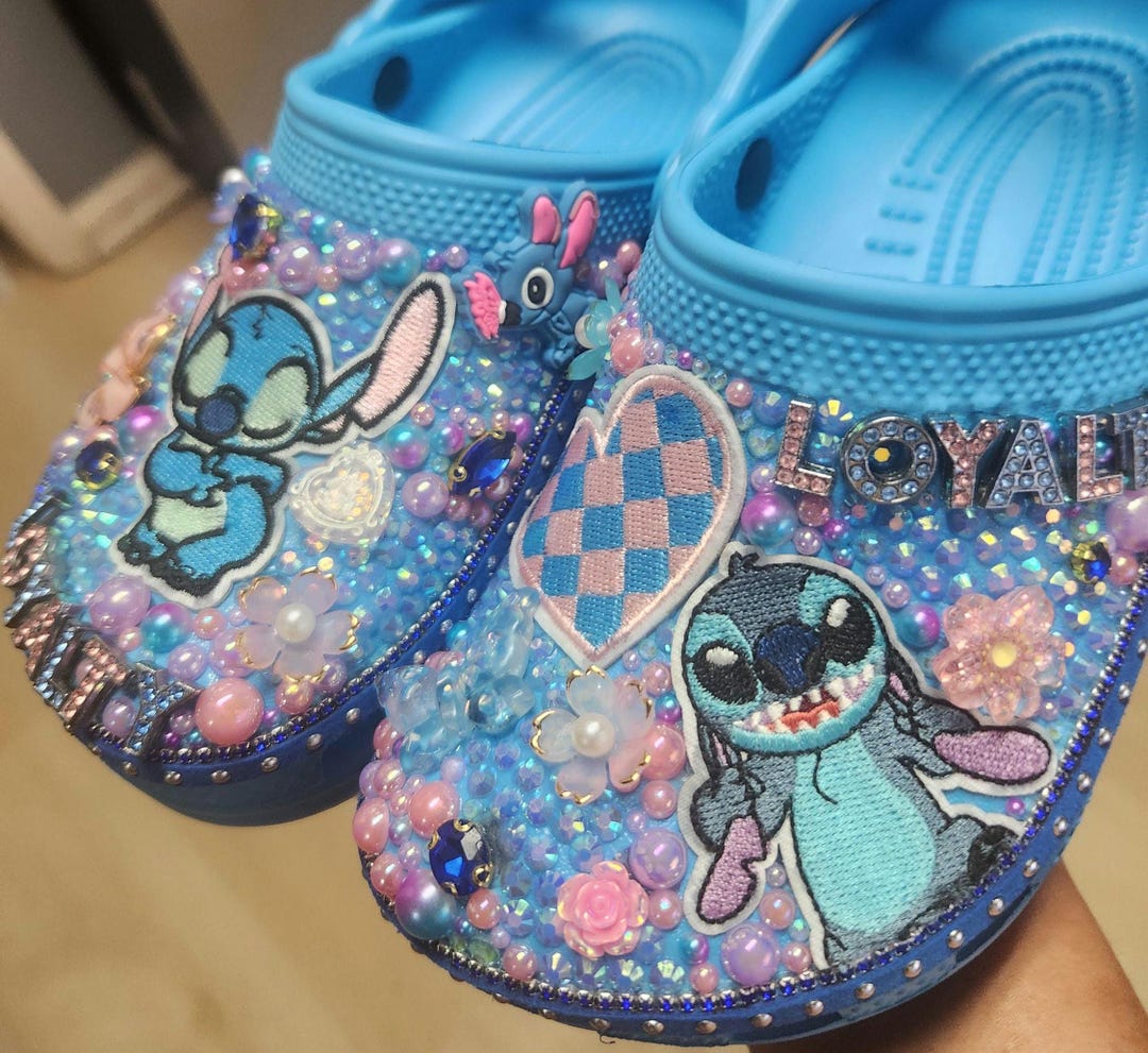 Custom Crocs W/ Characters Blinged Out Shoes for Kids Personalized ...