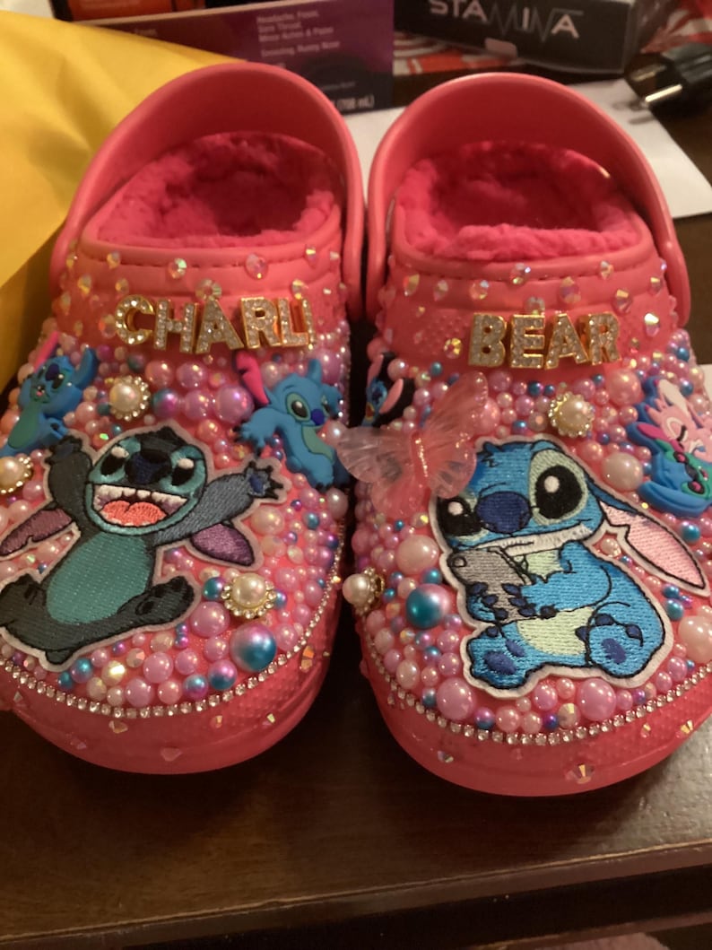 Custom Crocs W/ Characters Blinged Out Shoes for Kids Personalized ...