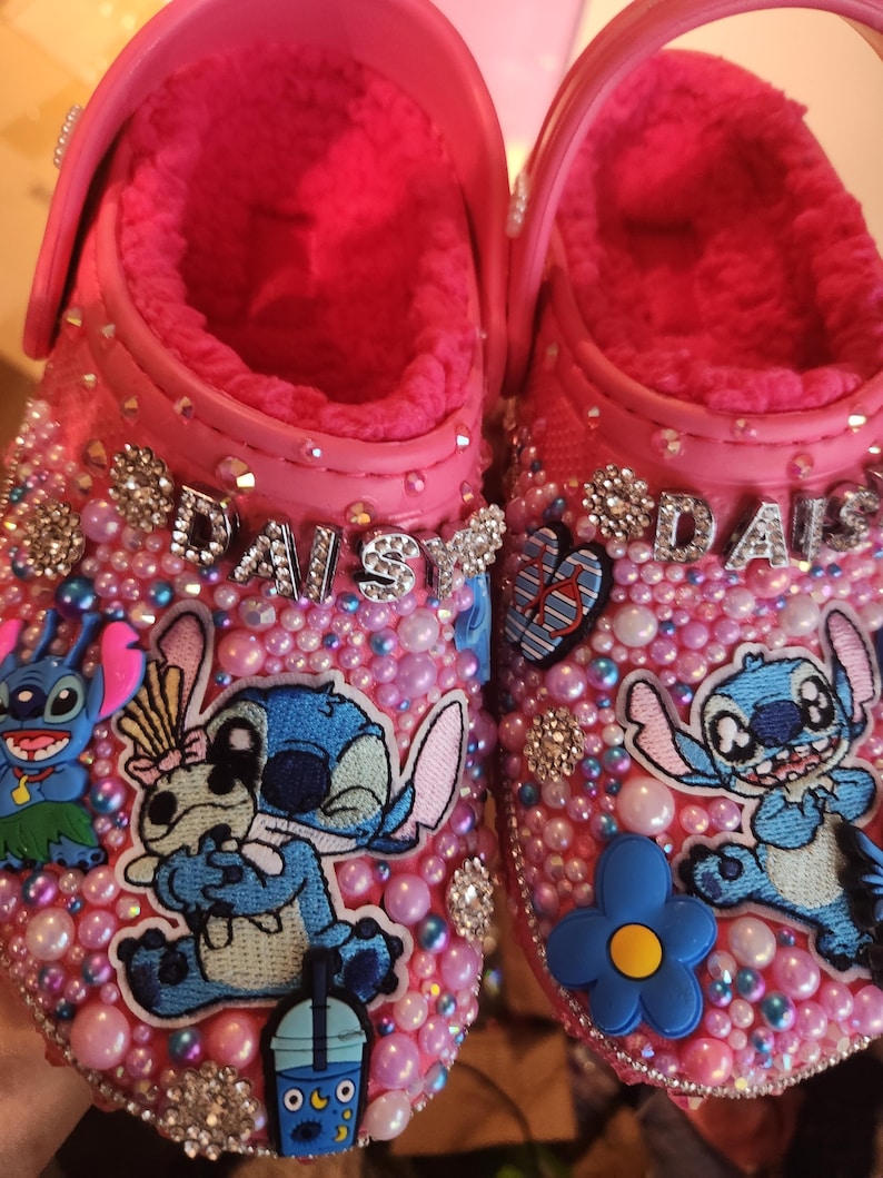 Custom Crocs W/ Characters Blinged Out Shoes for Kids Personalized ...