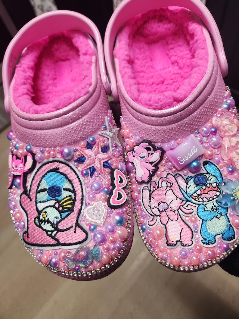 Custom Crocs W/ Characters Blinged Out Shoes for Kids Personalized ...