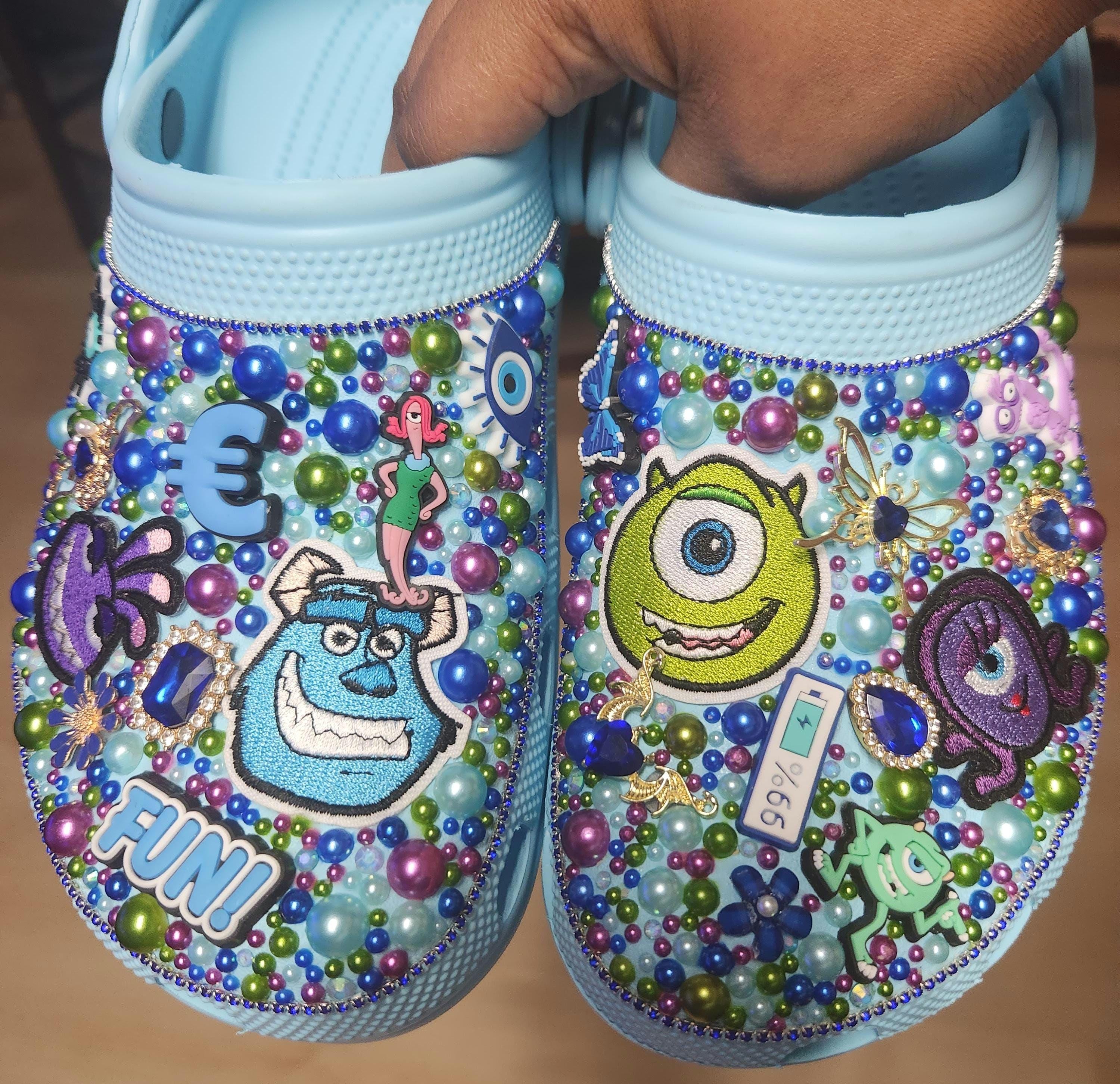 Custom Crocs W/ Characters Blinged Out Shoes for Kids and Women ...