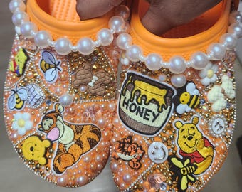 Custom Crocs W/ Characters Blinged Out Shoes for Kids and Women ...