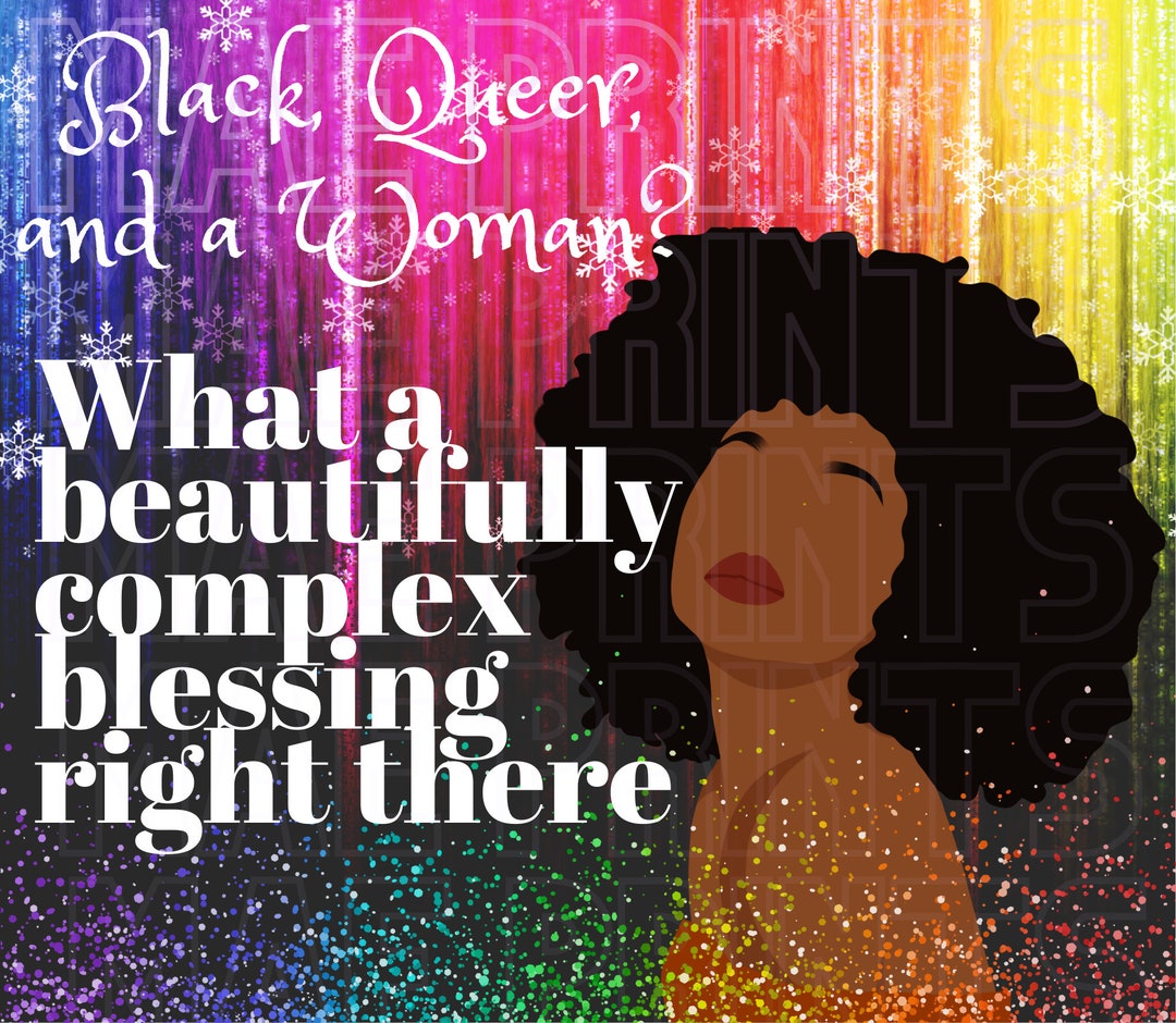June Pride Month Black Queer Woman LGBT Tumbler Wrap PNG - Etsy