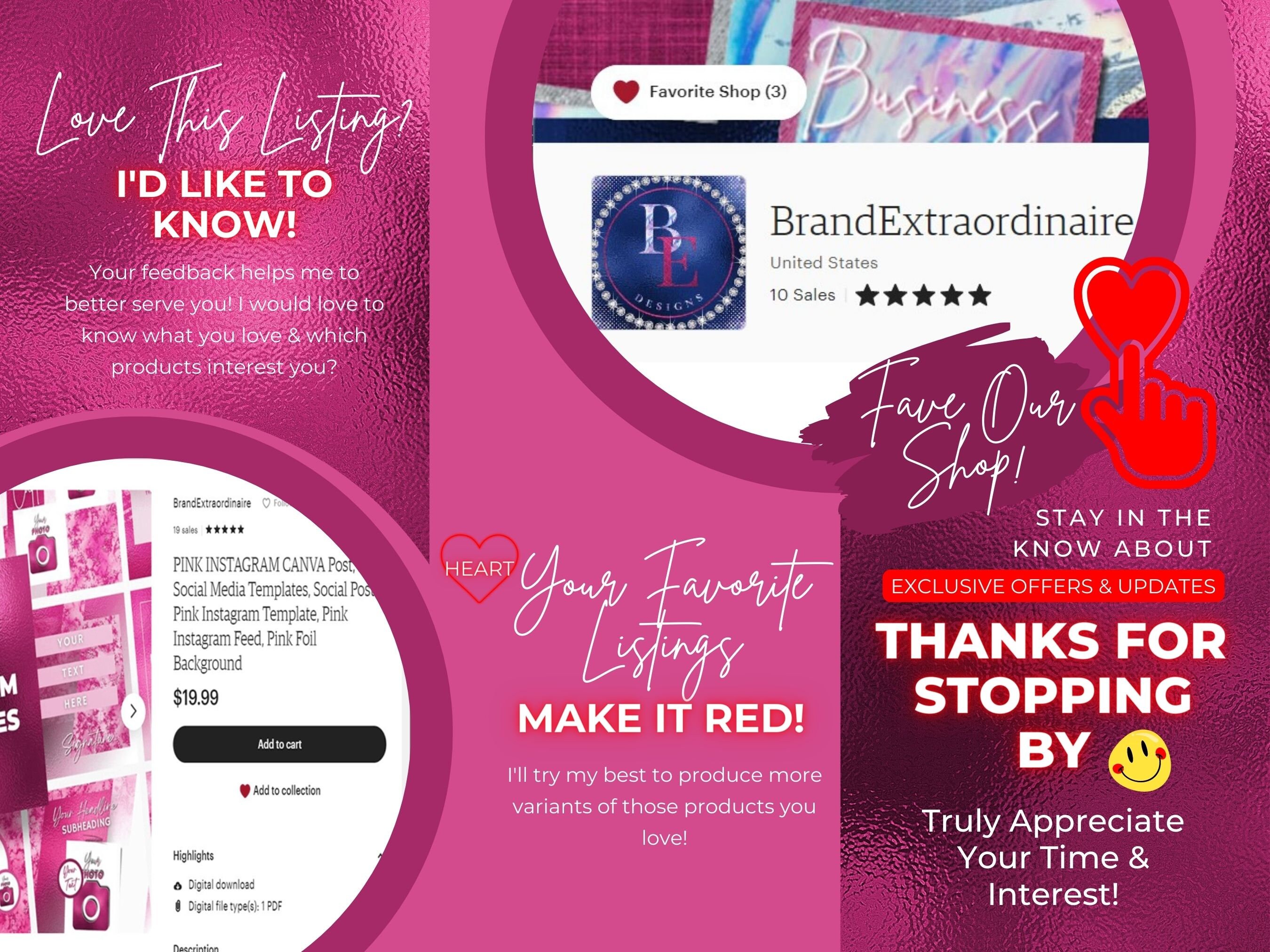 PINK INSTAGRAM CANVA Post, Pink Social Media Templates, Social Posts ...