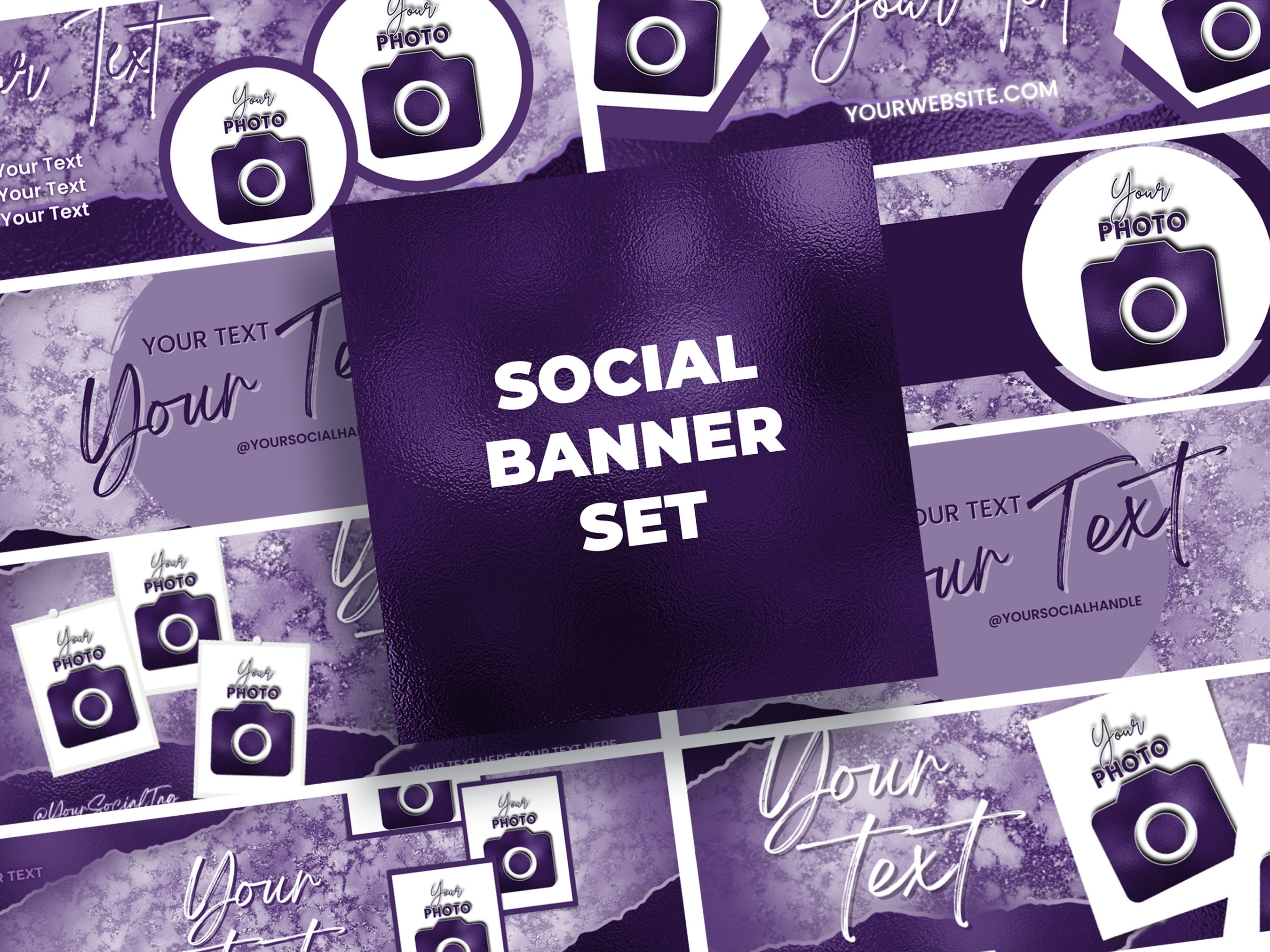 Social Banners, Social Media Banner Bundle, Youtube Banner, Twitter ...