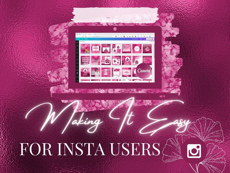 PINK INSTAGRAM CANVA Post, Pink Social Media Templates, Social Posts ...