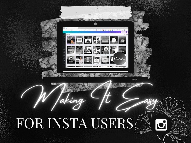 100 DIY Custom Insta Posts, BLACK Instagram Templates, Coaching Insta ...