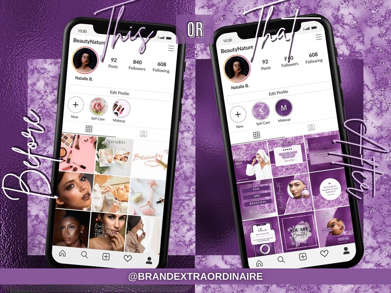 Purple Instagram Layout Posts, Canva Instagram Post, Haircare Instagram ...