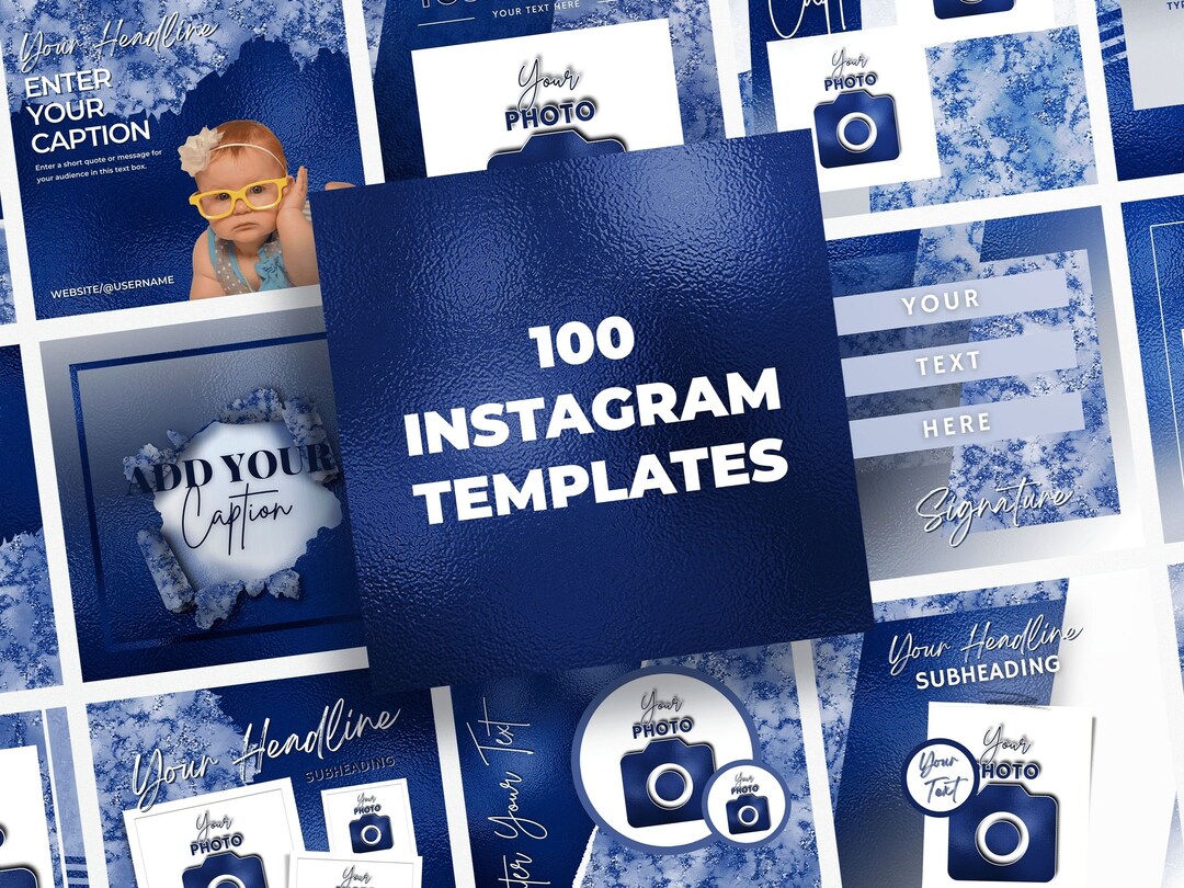 BLUE INSTAGRAM BRAND Template, Blue Instagram Template, Blue Instagram ...