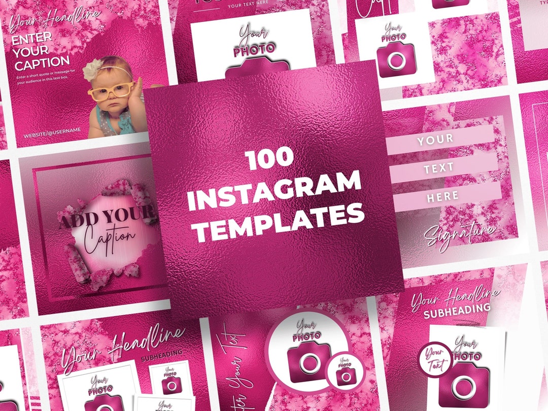 PINK INSTAGRAM CANVA Post, Pink Social Media Templates, Social Posts ...