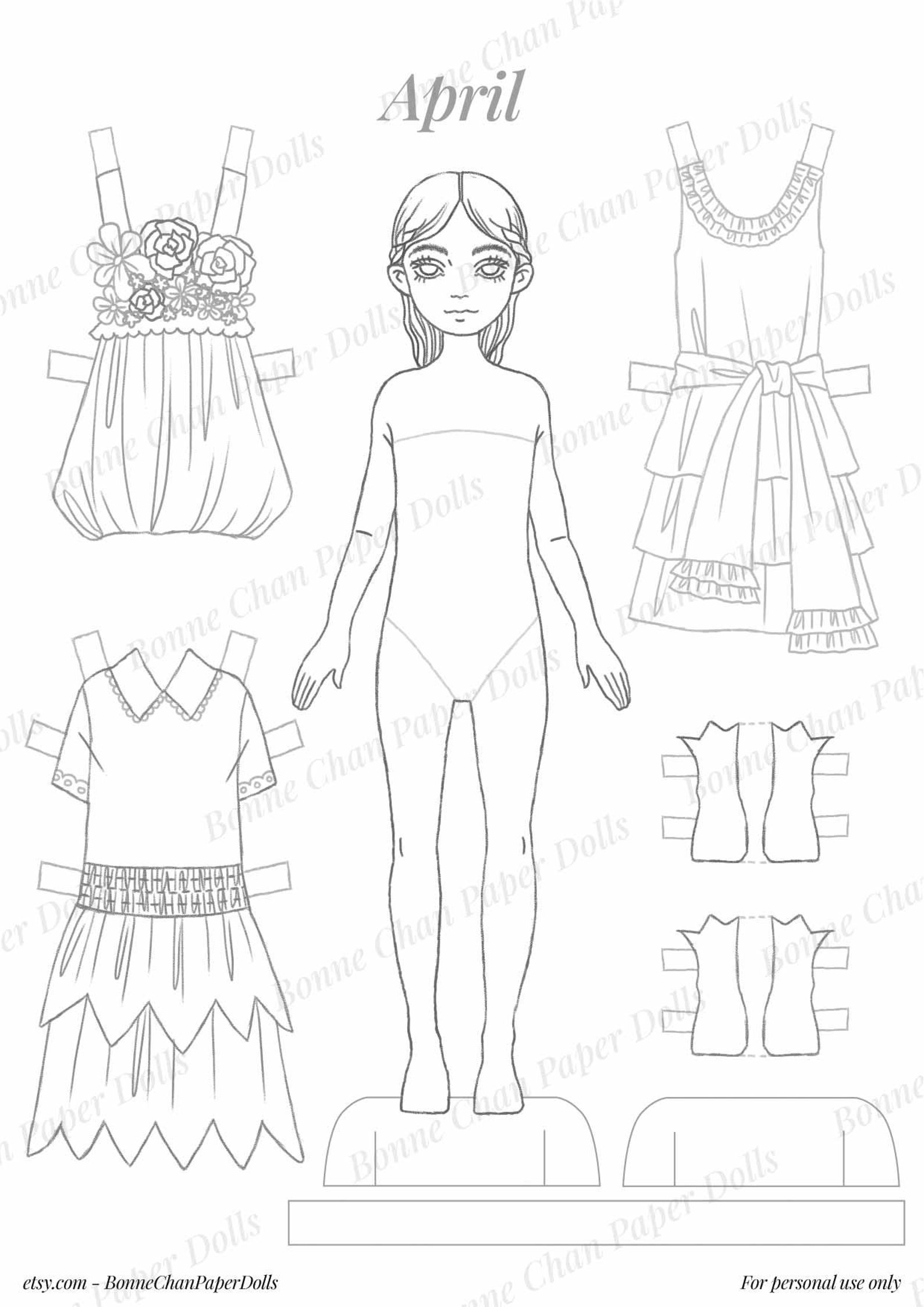 Paper Doll Printable Spring Fairy PDF / Craft Kit / Instant Download ...