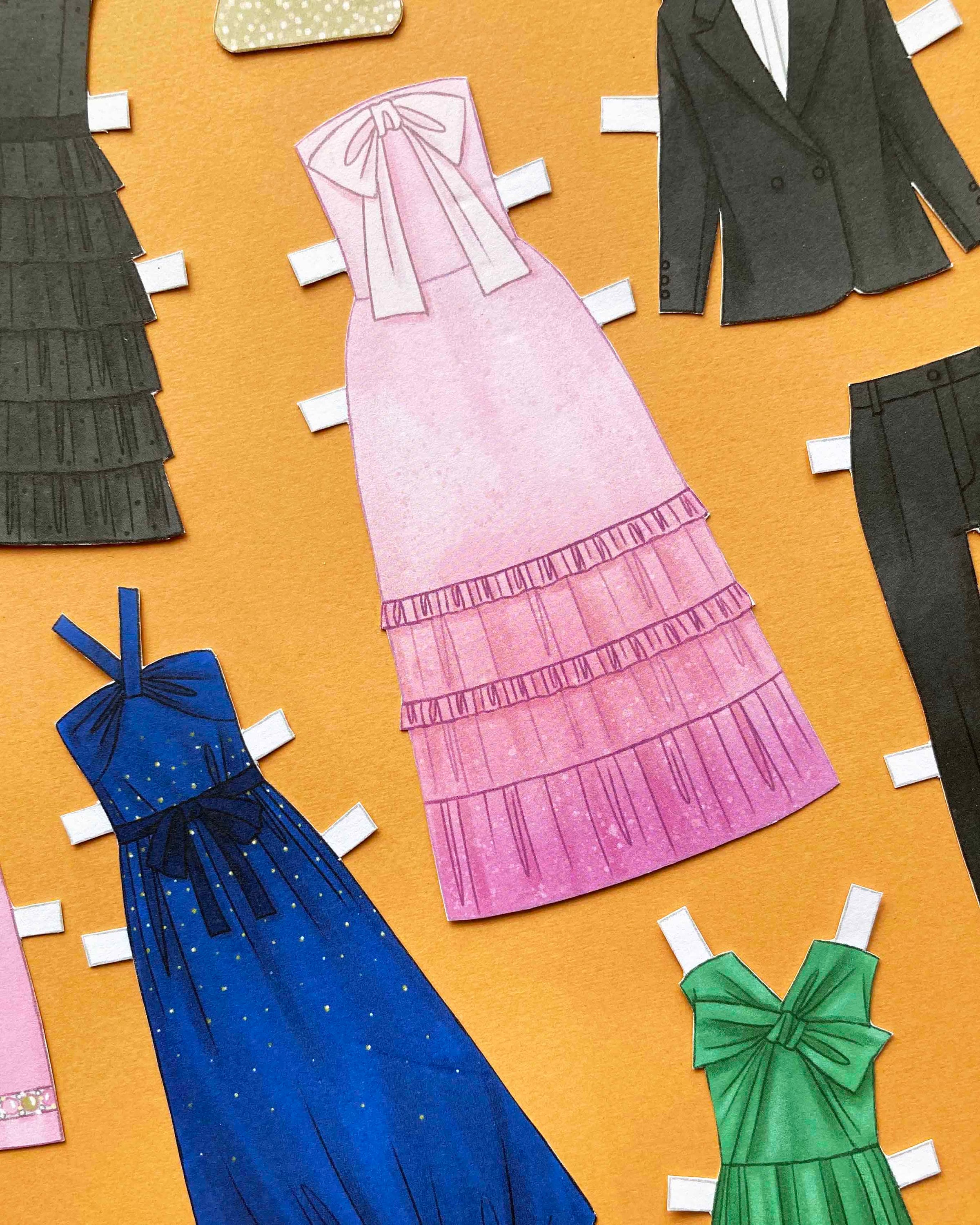 Paper Doll Clothes Printable: Gala Dresses, Couture Fashion (digital ...