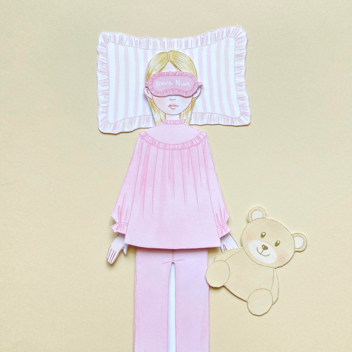 Paper Doll Printable PDF Clothes Pajama Party / Kids Toys / Instant ...