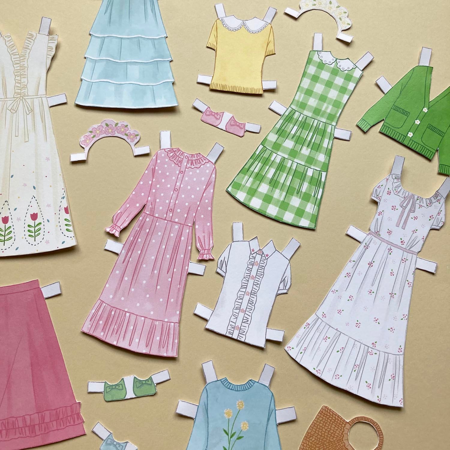 Paper Doll Printable PDF Clothes Spring Garden / Instant Download / Kid ...