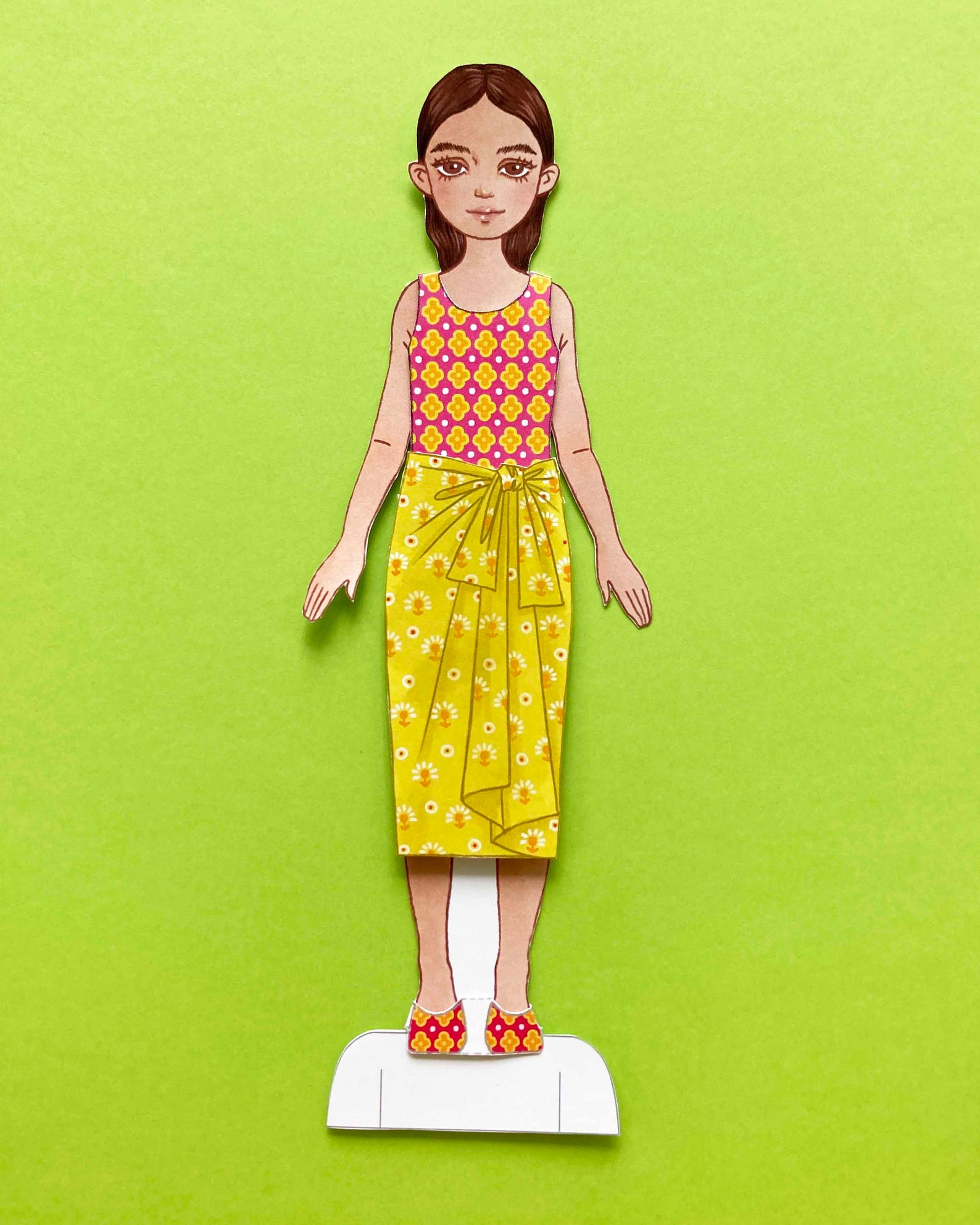 Paper Doll Printable Girl Tropical Summer Print PDF / Craft Kit ...