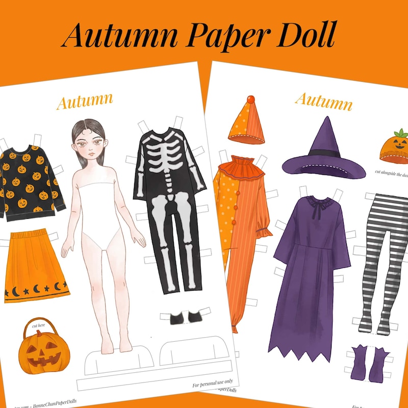Skeleton Paper Doll - Etsy