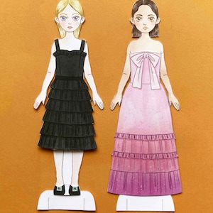 Paper Doll Printable PDF Clothes Gala Dresses / Instant Download / Kid ...