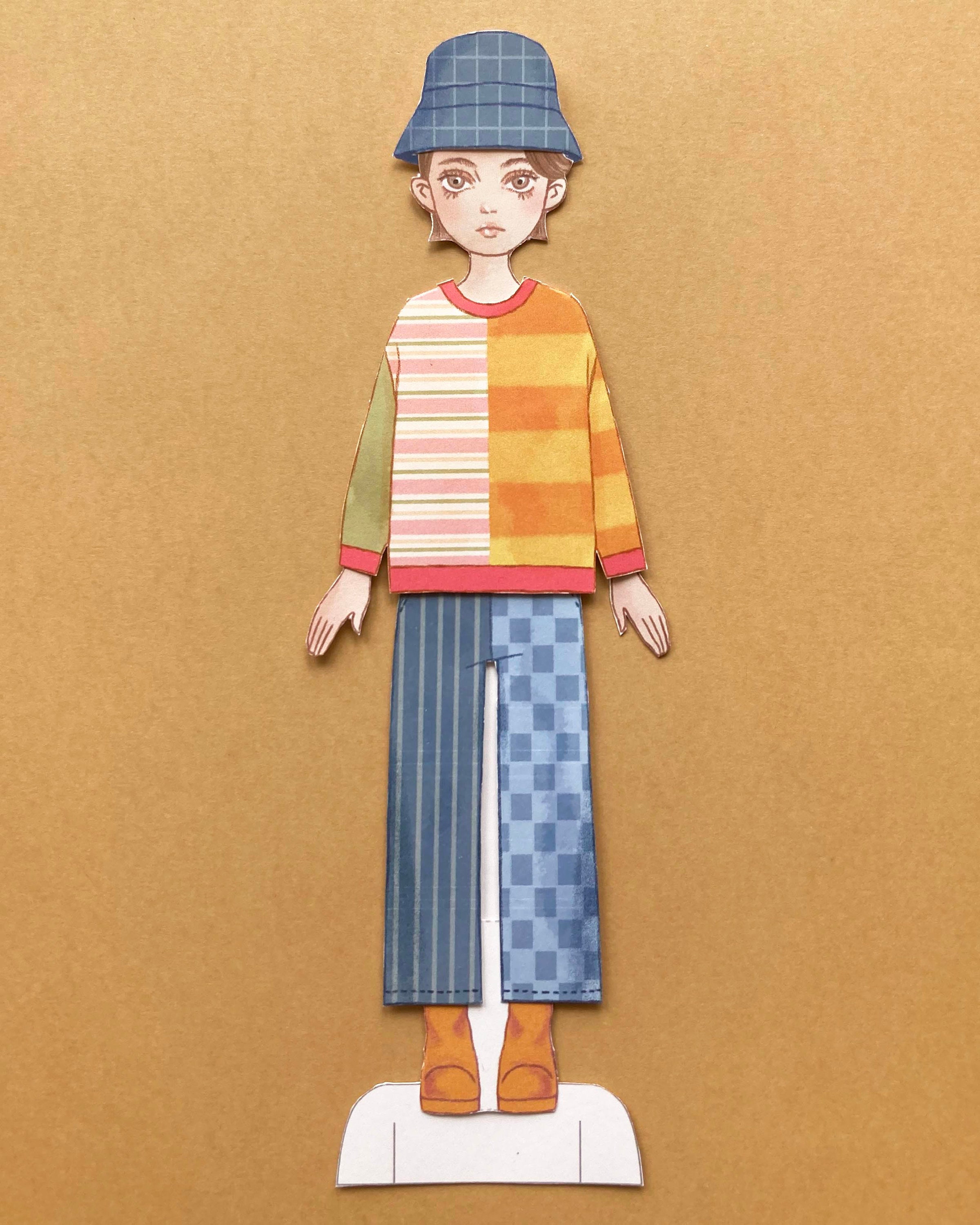 Gemini Zodiac Paper Doll Craft Kit - Fashion Art Print (digital ...