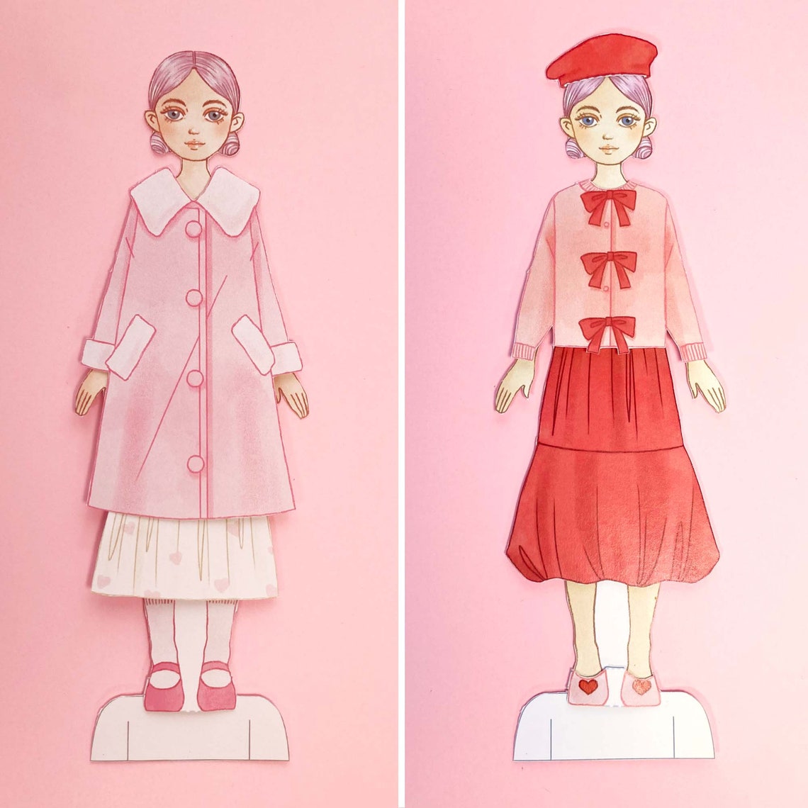 Paper Doll Printable Valentine's Day PDF / Craft Kit / Instant Download ...