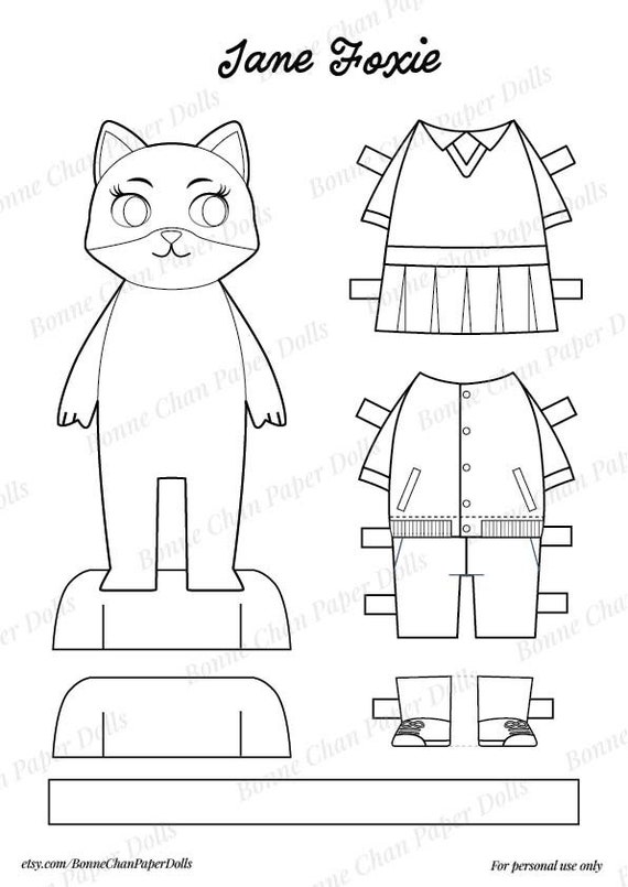 Animal Paper Dolls Printable Free Printable Paper Doll Cut Out!