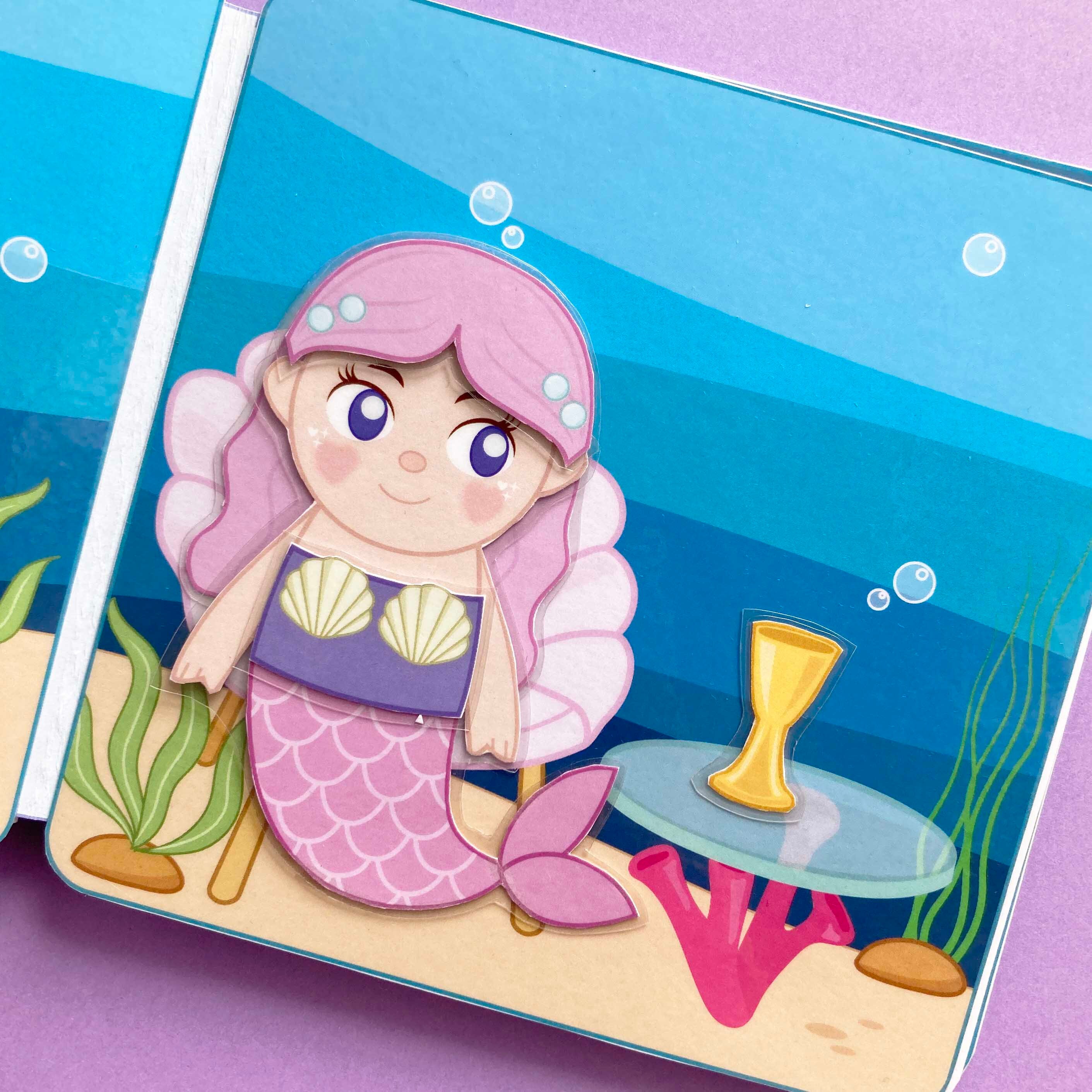 Mermaid Adventure Busy Book Activity for Kids Paper Dolls PDF Crafts ...