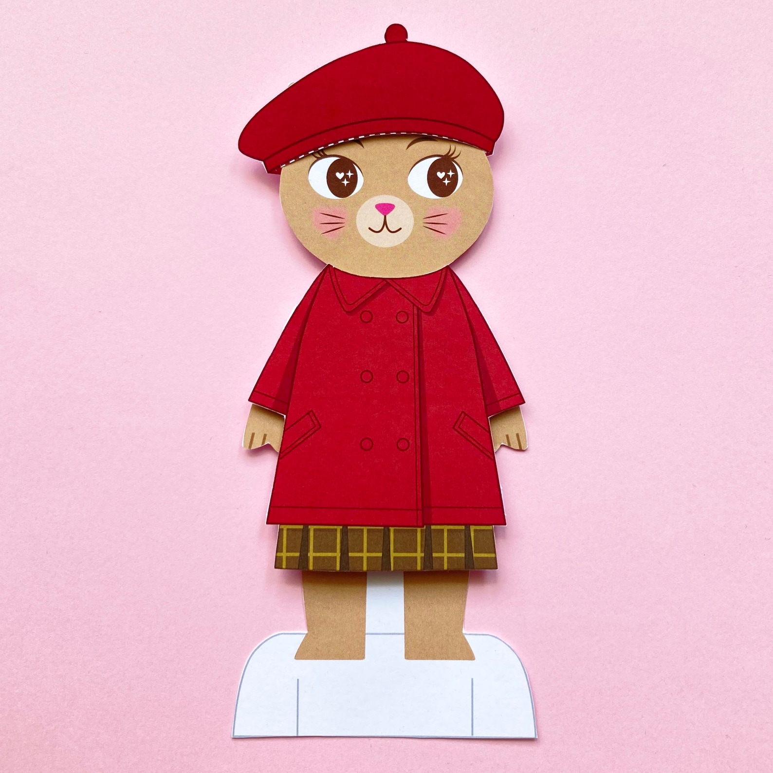 Animal Cat Paper Doll Printable PDF / Craft Kit / Instant Download ...