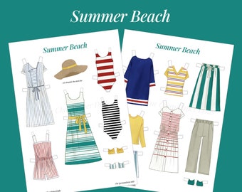 Paper Doll Printable PDF Clothes Spring Garden / Instant Download / Kid ...