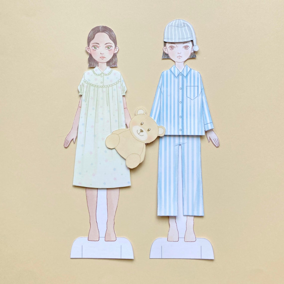 Paper Doll Printable PDF Clothes Pajama Party / Kids Toys / Instant ...
