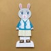 Animal Rabbit Bunny Paper Doll Printable PDF / Craft Kit / Instant ...
