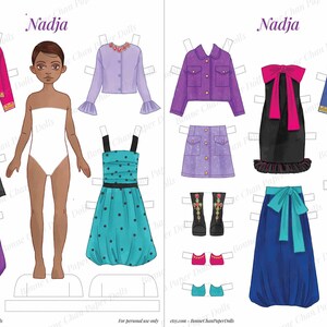 Paper Doll Set: Fashionista Girls, Clothing & Accessories (PDF ...