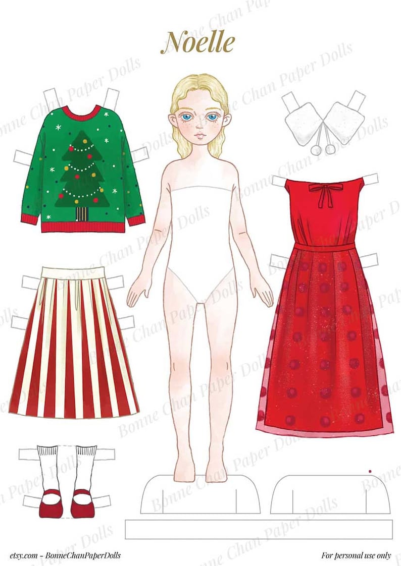 Paper Doll Printable PDF Girl / Kids Toys Craft / Craft Kit / Instant ...