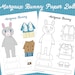 Animal Rabbit Bunny Paper Doll Printable PDF / Craft Kit / Instant ...
