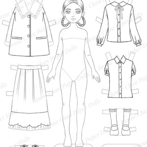Paper Doll Printable Girl School Girl Girly Green PDF / Craft Kit ...