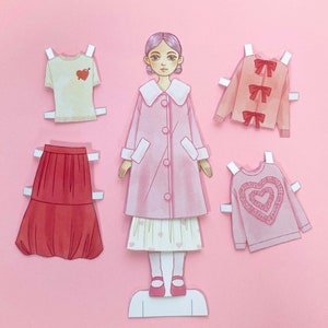 Paper Doll Printable Valentine's Day PDF / Craft Kit / Instant Download ...