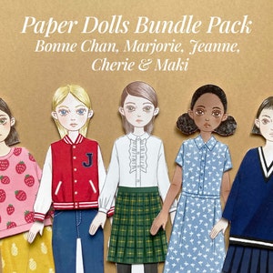 Paper Doll PDF 5 Set Bundling Pack / Girl Fashionista Fun Toy Toys ...