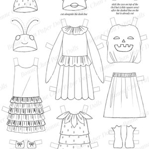 Paper Doll Printable Halloween PDF / Craft Kit / Instant Download / Kid ...