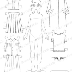 Bonne Chan Paper Doll Printable, Fashion Dress-up (PDF Download) - Etsy