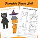 Animal Black Cat Halloween Paper Doll Printable PDF / Craft Kit ...