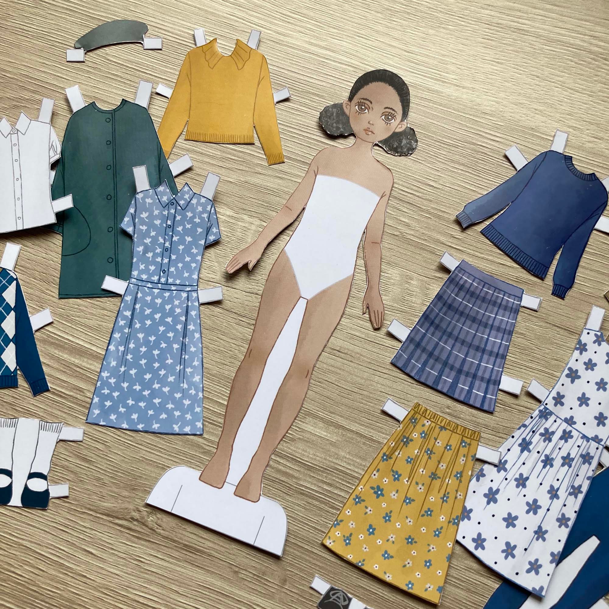 Paper Doll Printable PDF Girl / Kids Toys / Craft Kit / Instant ...