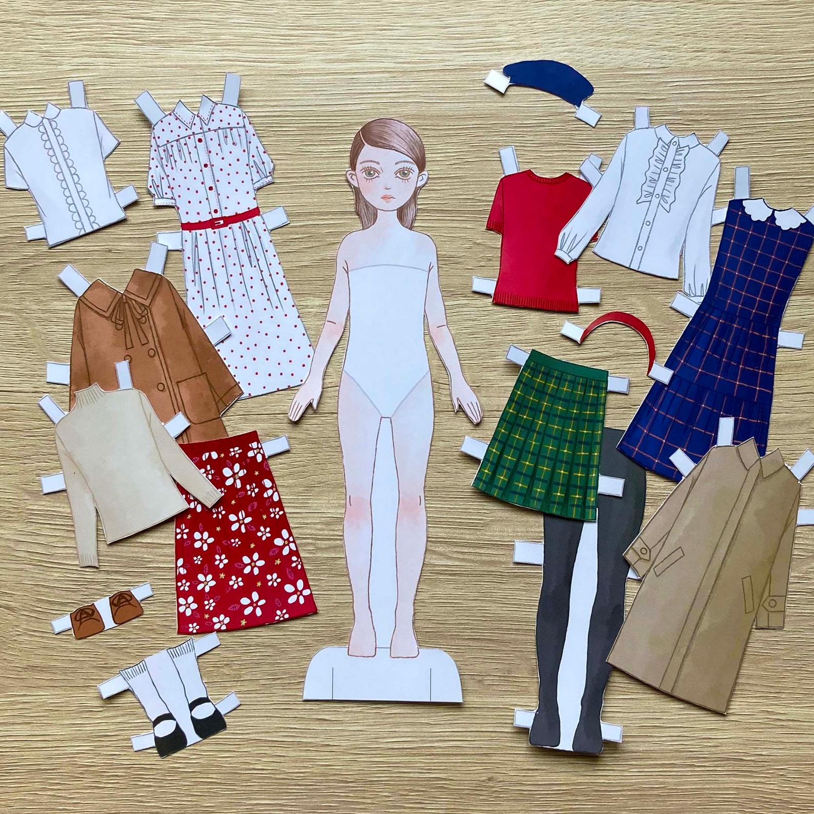 Bonne Chan Paper Doll Printable, Fashion Dress-up (PDF Download) - Etsy