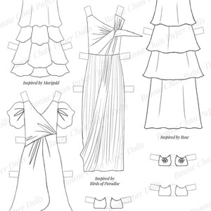 Flora Paper Doll Printable: Flower Dress-up Craft Kit (digital Download ...