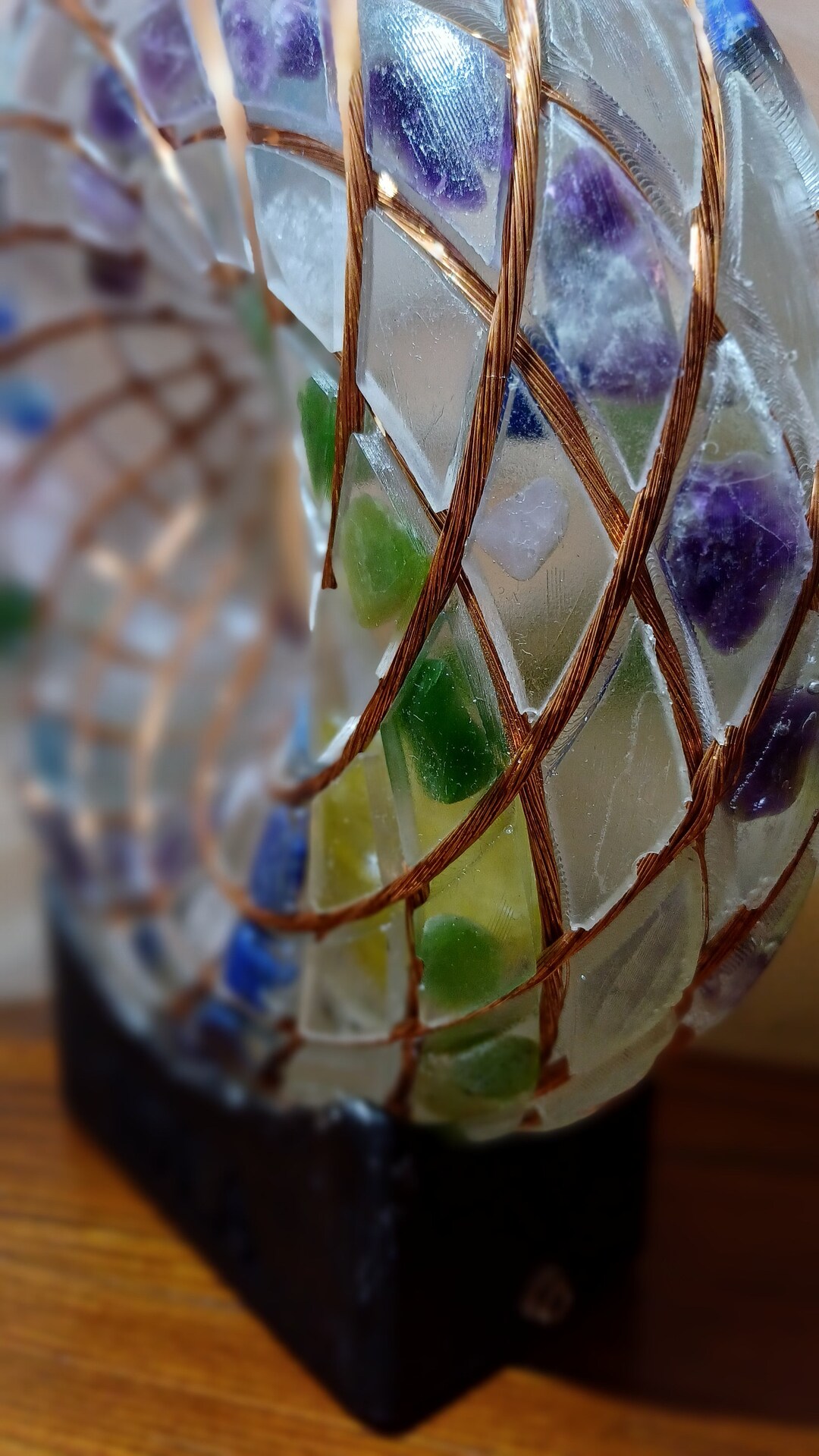 20" (50cm) Rodin Coil With Natural Stone & Resin Abha Torus Vortex ...